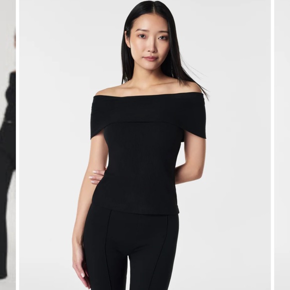 SPANX | Tops | Spanx Ribbed Off The Shoulder Top | Poshmark